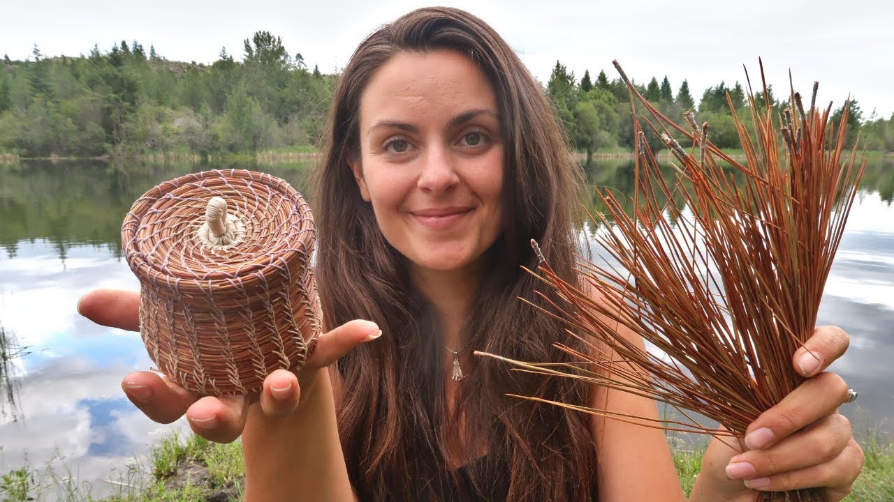 Making a Basket from PINE NEEDLES | Start to Finish Project | Wild She Goes